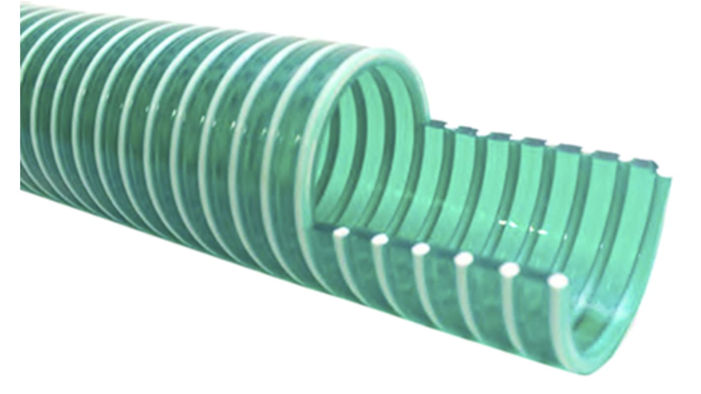 RS PRO PVC, Hose Pipe, 38mm ID, 46mm OD, Green, 5m | RS
