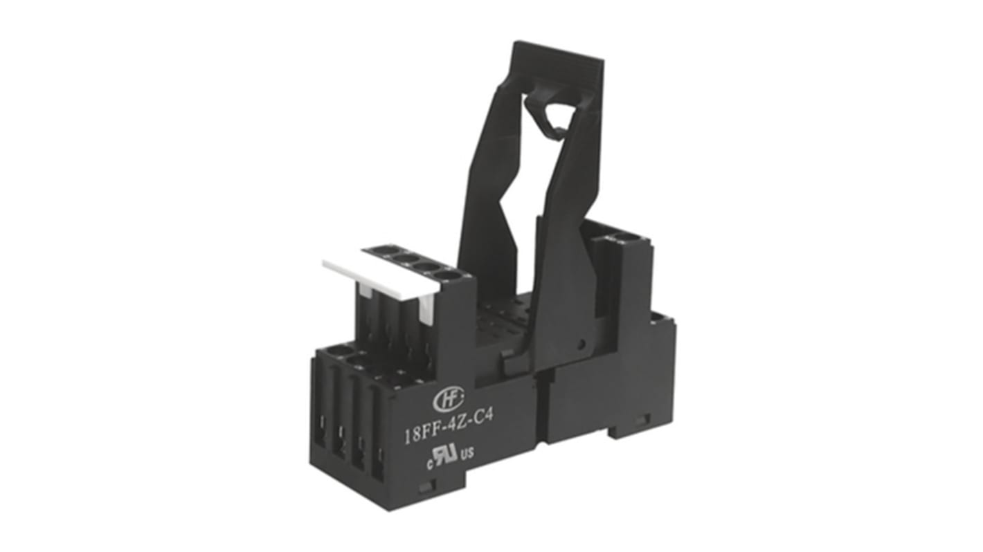 18FF-4Z-C4 + TAG & CLIP | Hongfa Europe GMBH 14 Pin 250V ac DIN Rail ...