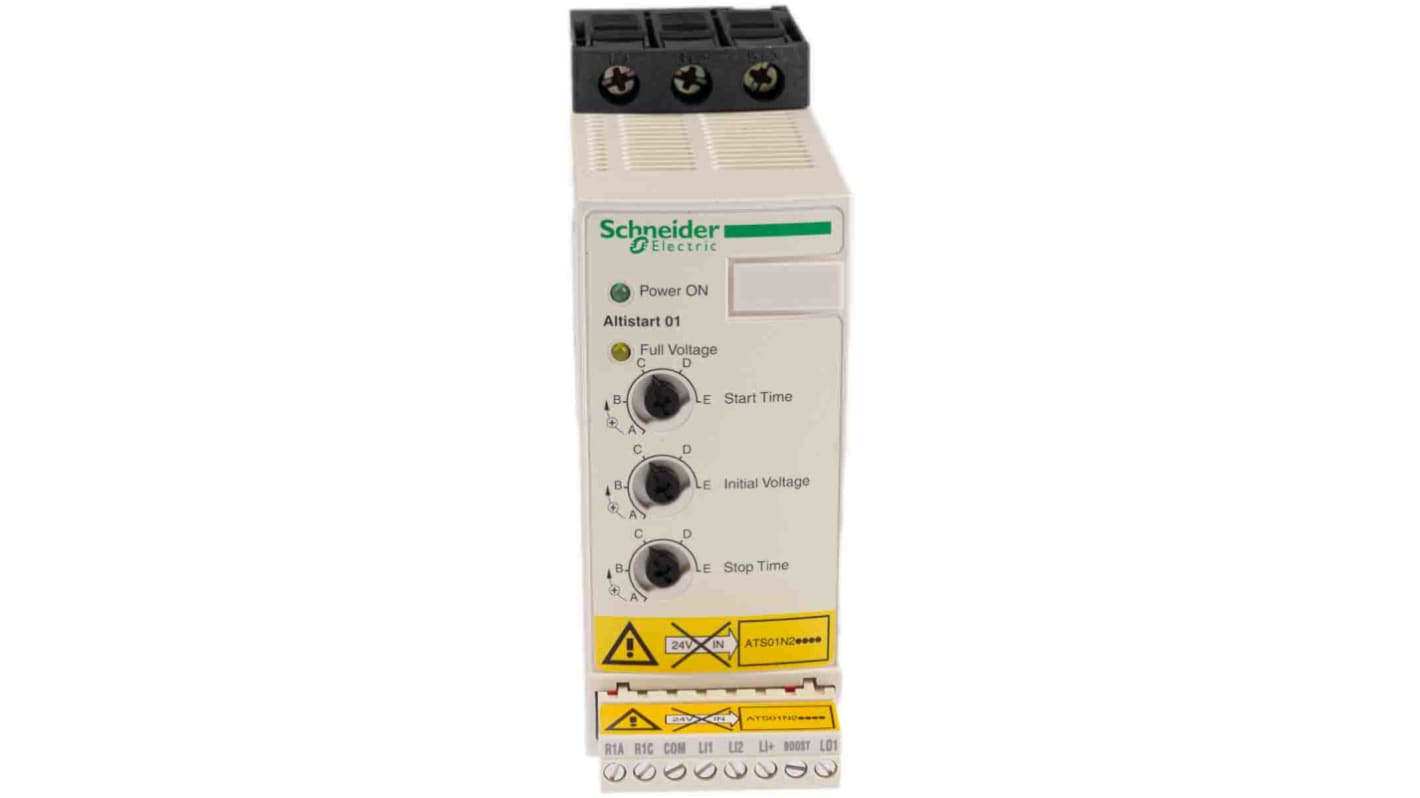 ATS01N206QN | Schneider Electric Soft Starter, Soft Start, 2.2 kW, 415 ...