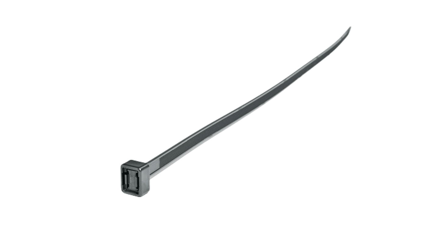 132-37530 CT375-PA66HS-BK | HellermannTyton Cable Tie, 375mm x 7.6 mm, Black Polyamide 6.6 (PA66 ...