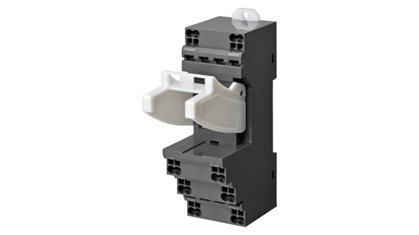 PYF-08-PU | Omron PYF 8 Pin 250V ac DIN Rail Relay Socket, for use with ...