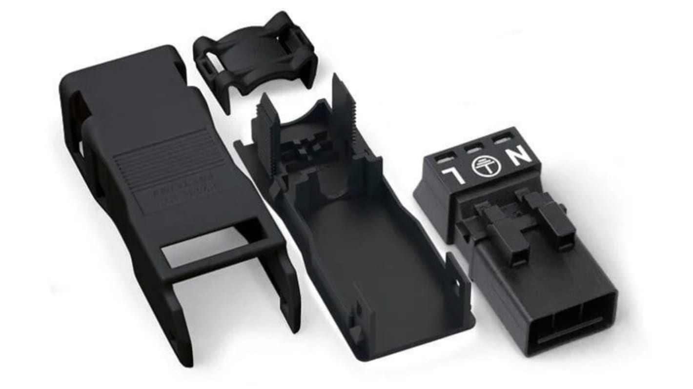 890-113 | Wago 890 Series WINSTA MINI Plug, 3-Pole, Male, 3-Way, Cable ...