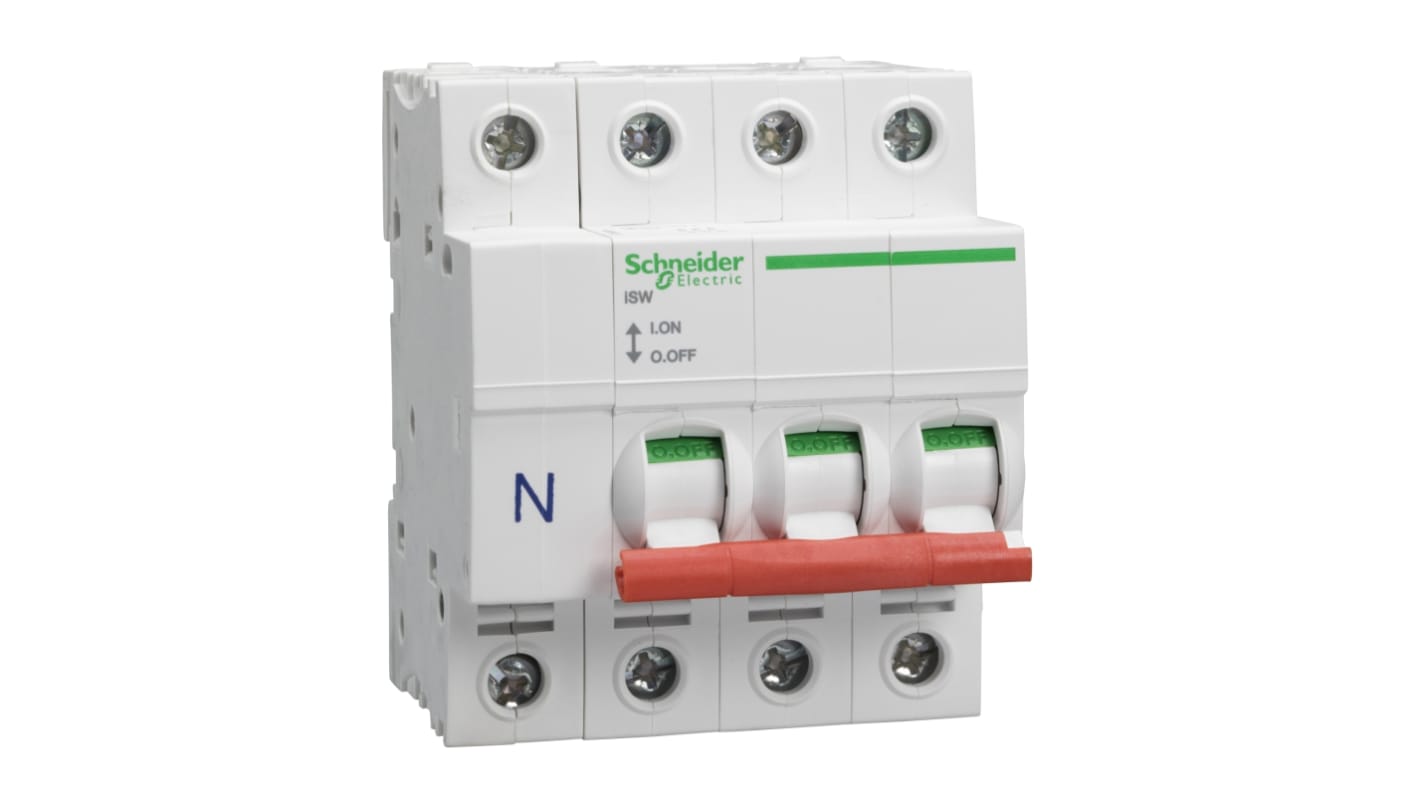 SEA91253N | Schneider Electric 3P+N Pole Isolator Switch - 125A Maximum ...