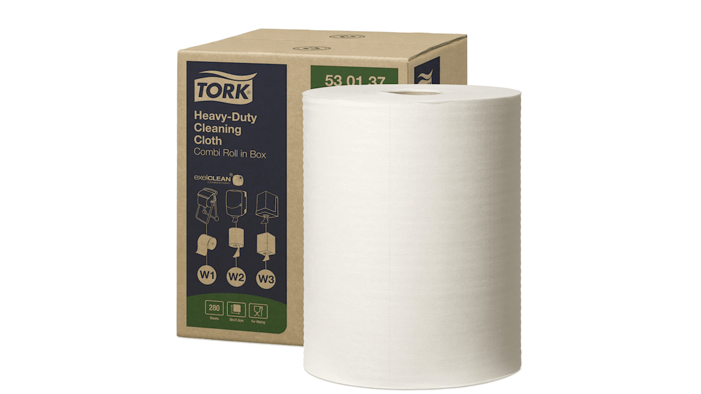 530137 | Tork Dry Industrial Wipes, Roll of 1 | RS