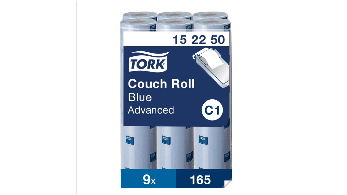 152250 | Tork Rolled Blue Paper Towel, 56.1 m x 480mm, 2-Ply, 165 ...