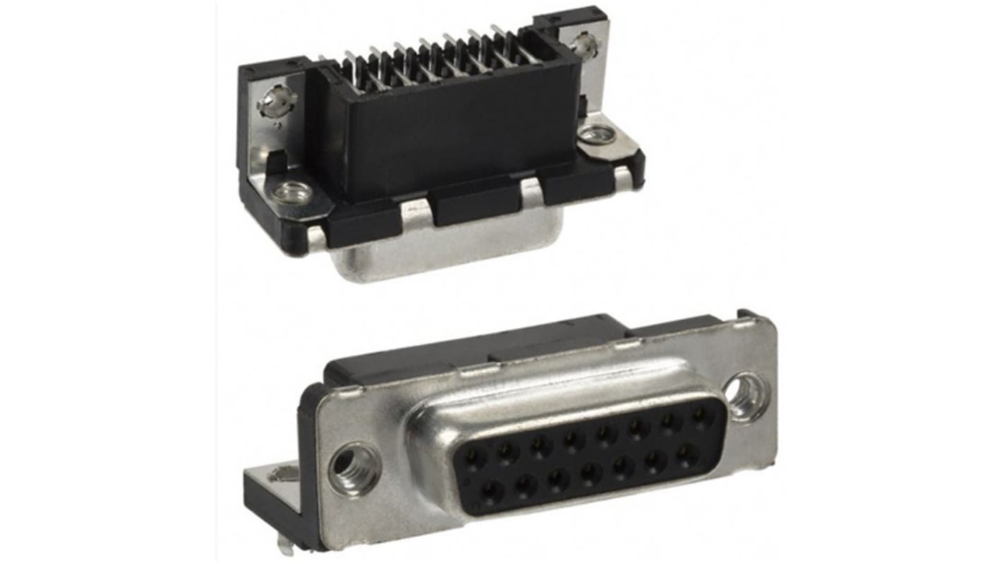 D15S33E4GX00LF | Amphenol ICC 15 Way Right Angle Plug-In Mount D-sub ...