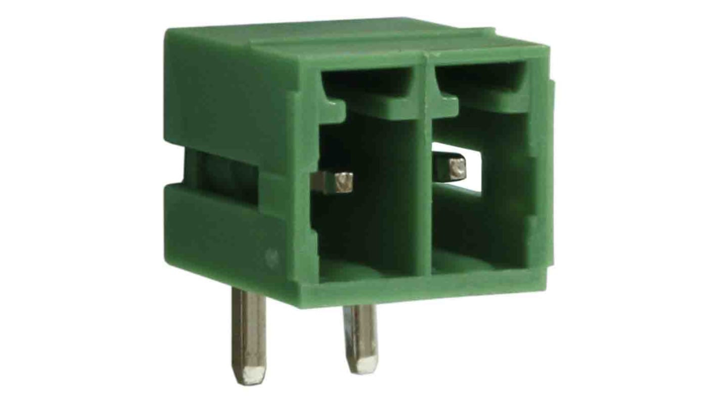 RS PRO 3.5mm Pitch 2 Way Right Angle Pluggable Terminal Block, Header ...