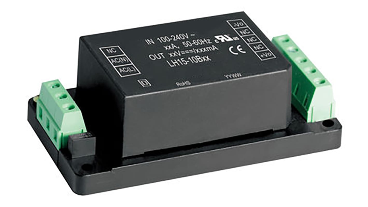 RS PRO AC-DC Converter, 24V dc, 625mA, 15W, 1 Output, 264 V ac, 370 V dc Input Voltage | RS