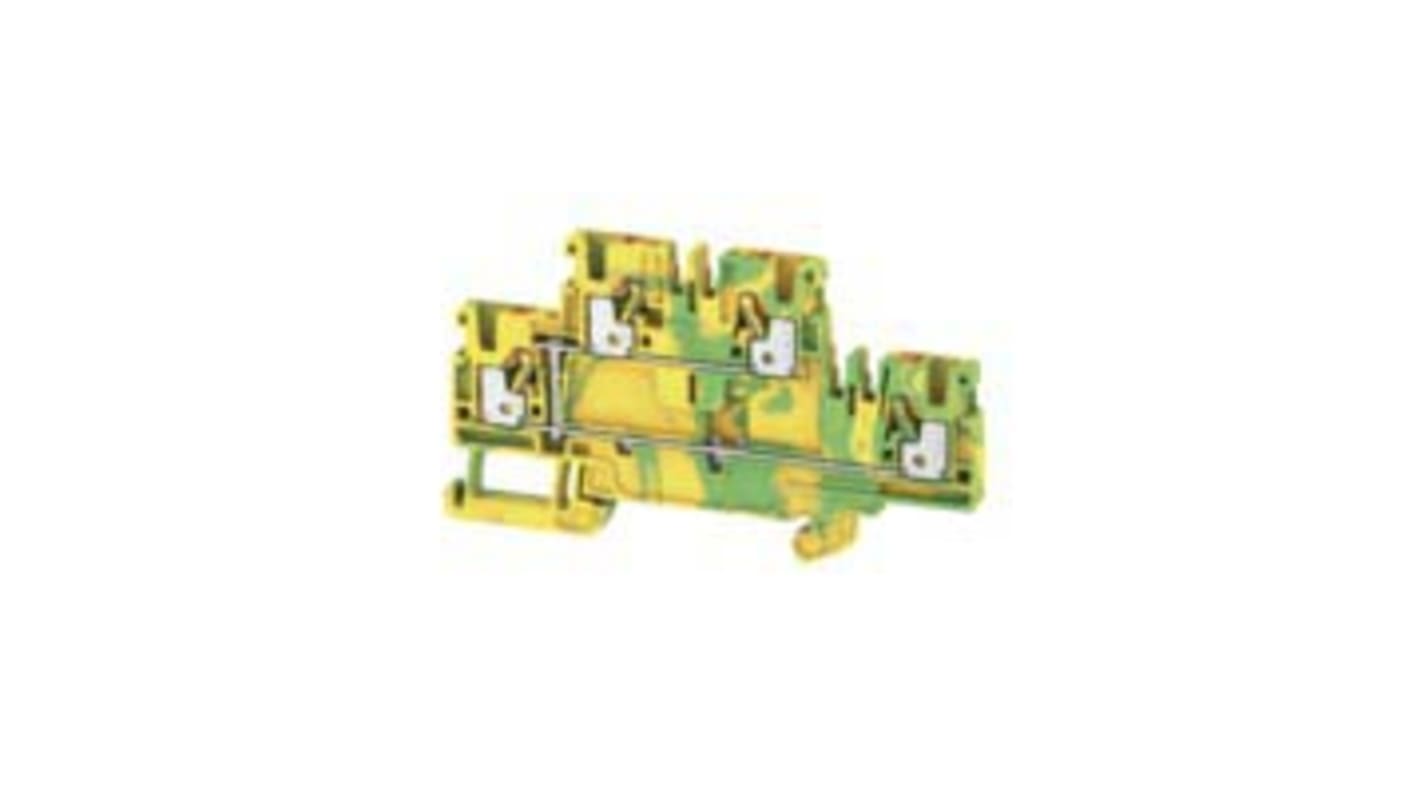 1547680000 | Weidmuller A Series Green/Yellow DIN Rail Terminal Block ...