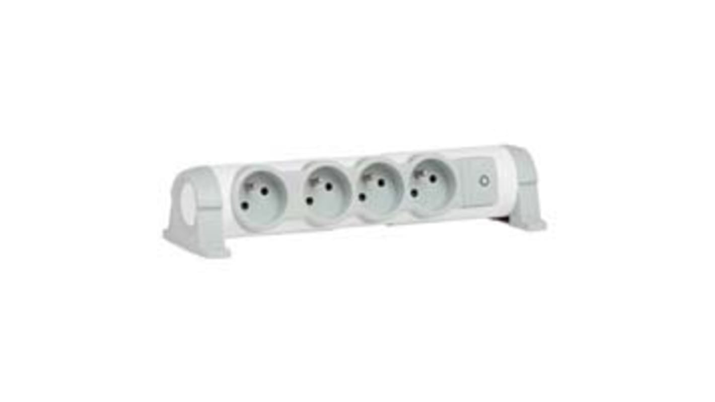 0 500 77 | Regleta de enchufes Legrand, con interruptor, sin cable, 4 ...