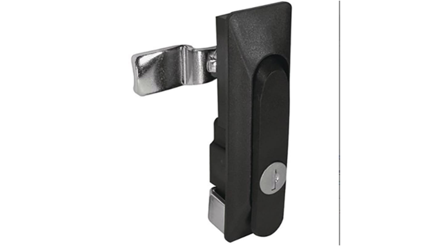 RS PRO Black Cabinet Lock, 28.5mm Panel-to-Tongue, 25 x 100mm Cutout ...