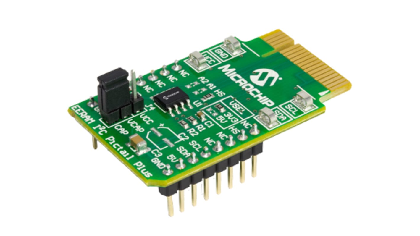 Microchip AC500100, EERAM I2C PICtail Kit Development Kit for 47C04 ...