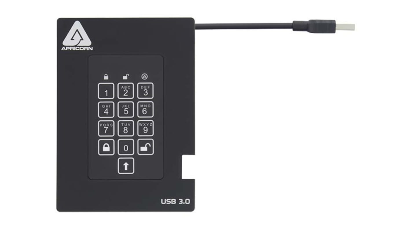 A25-3PL256-S128F | Apricorn Aegis Bio 3.0 Portable 128 GB External SSD ...