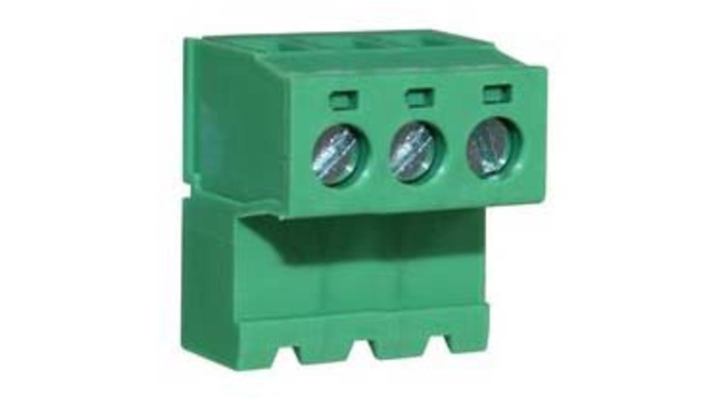 RS PRO 5.08mm Pitch 3 Way Right Angle Pluggable Terminal Block ...