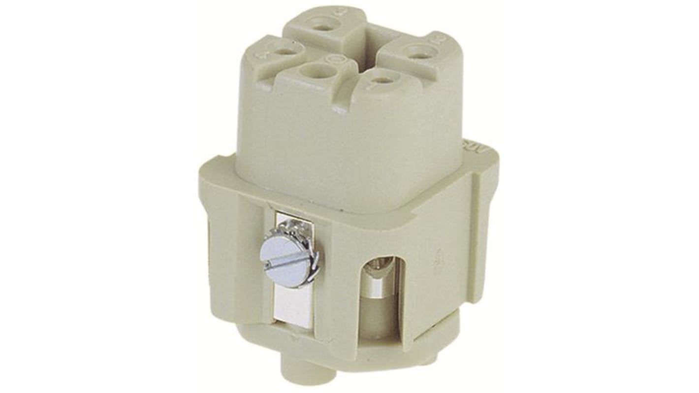 RS PRO Heavy Duty Power Connector Insert, 10A, Female, 5 Contacts | RS