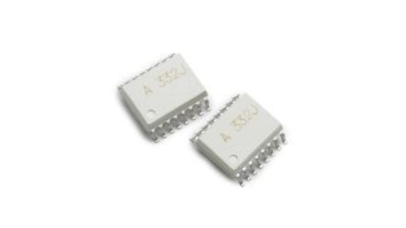 Broadcom, ACPL-332J-500E Open Collector Output Dual Optocoupler, Surface Mount, 16-Pin SO | RS