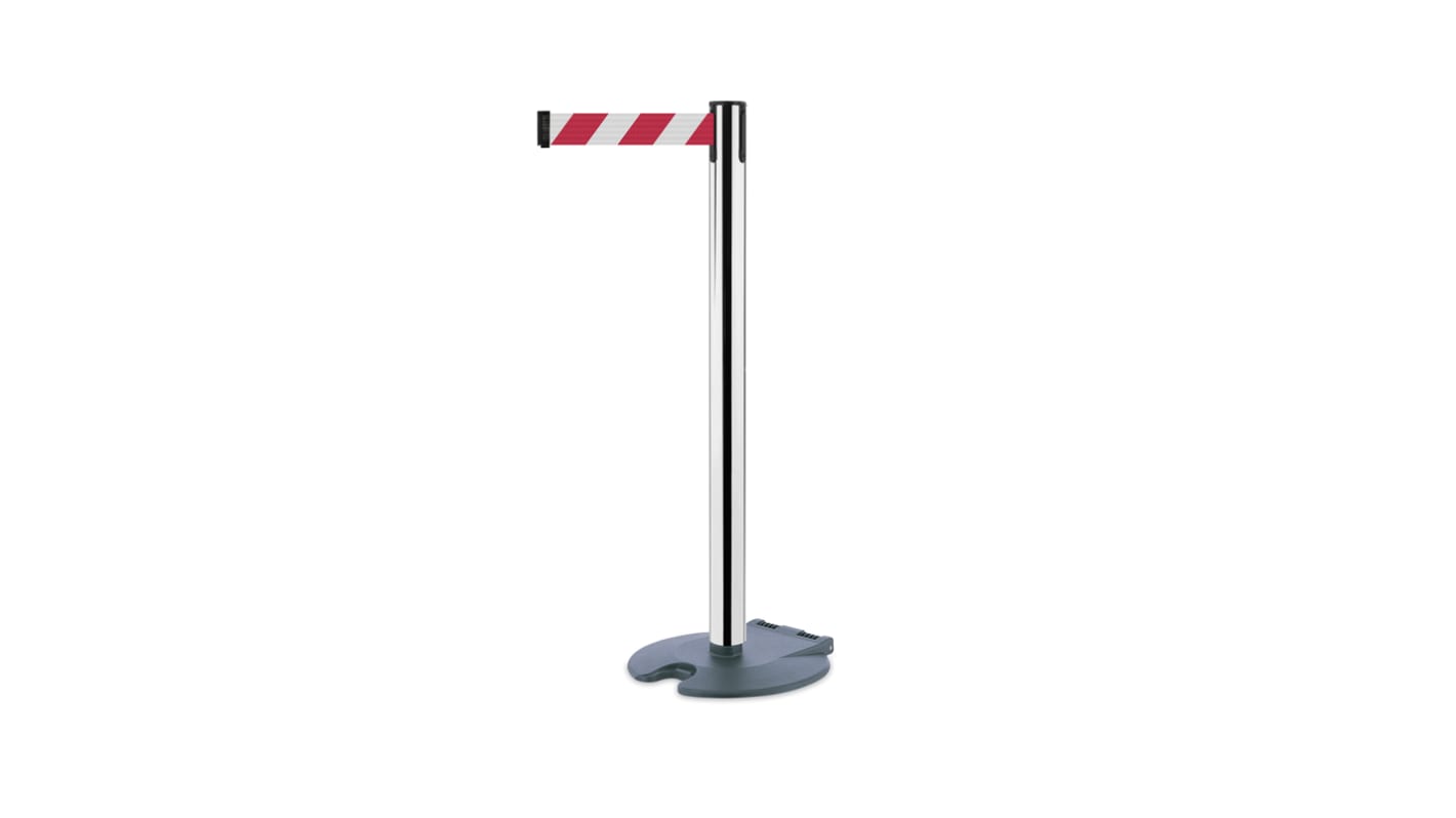 RB1-1P-D3 | Tensator Chrome Plastic Retractable Barrier, 2.3m, Red ...