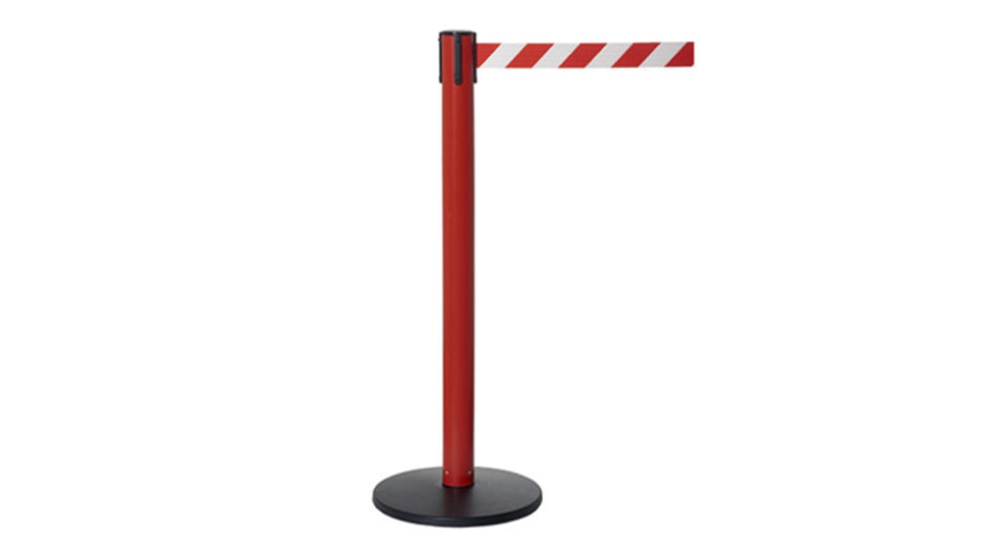 875T-32-D3 | Tensator White Plastic Retractable Barrier, 2.3m, Red ...