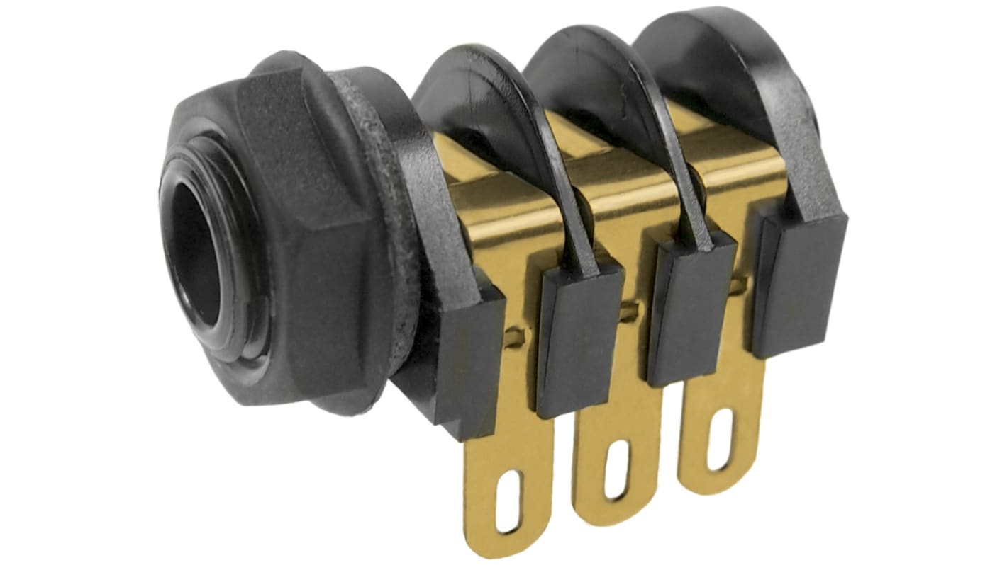 RS PRO Jack Connector Panel Mount Stereo Socket, 3Pole 5A | RS
