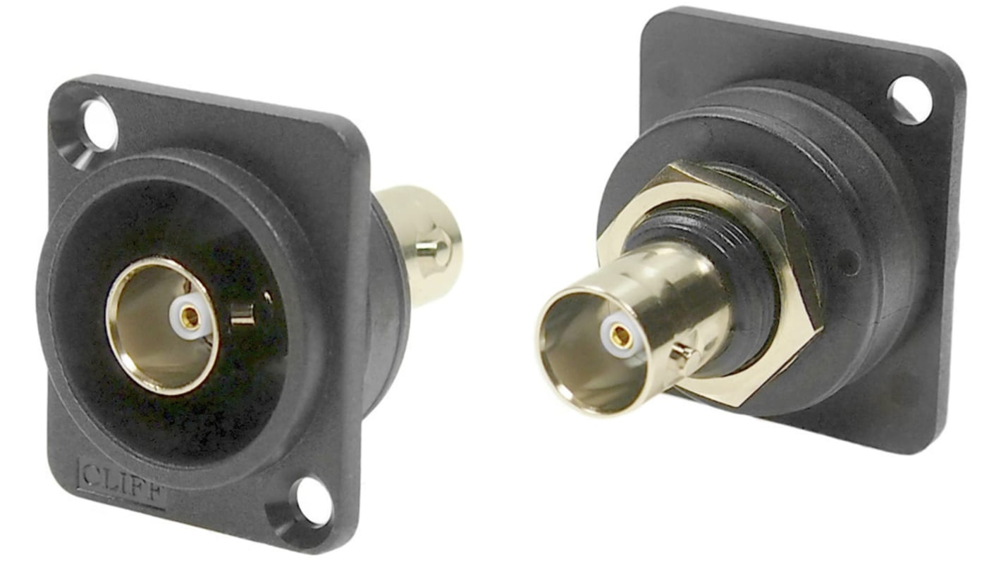 RS PRO Female, Male Panel Mount BNC Connector, 75Ω, Screw Termination ...