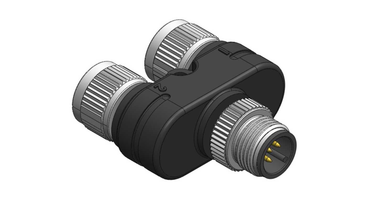 Rs Pro 5 Pole M12 Plug To 5 Pole M12 Socket Adapter Rs