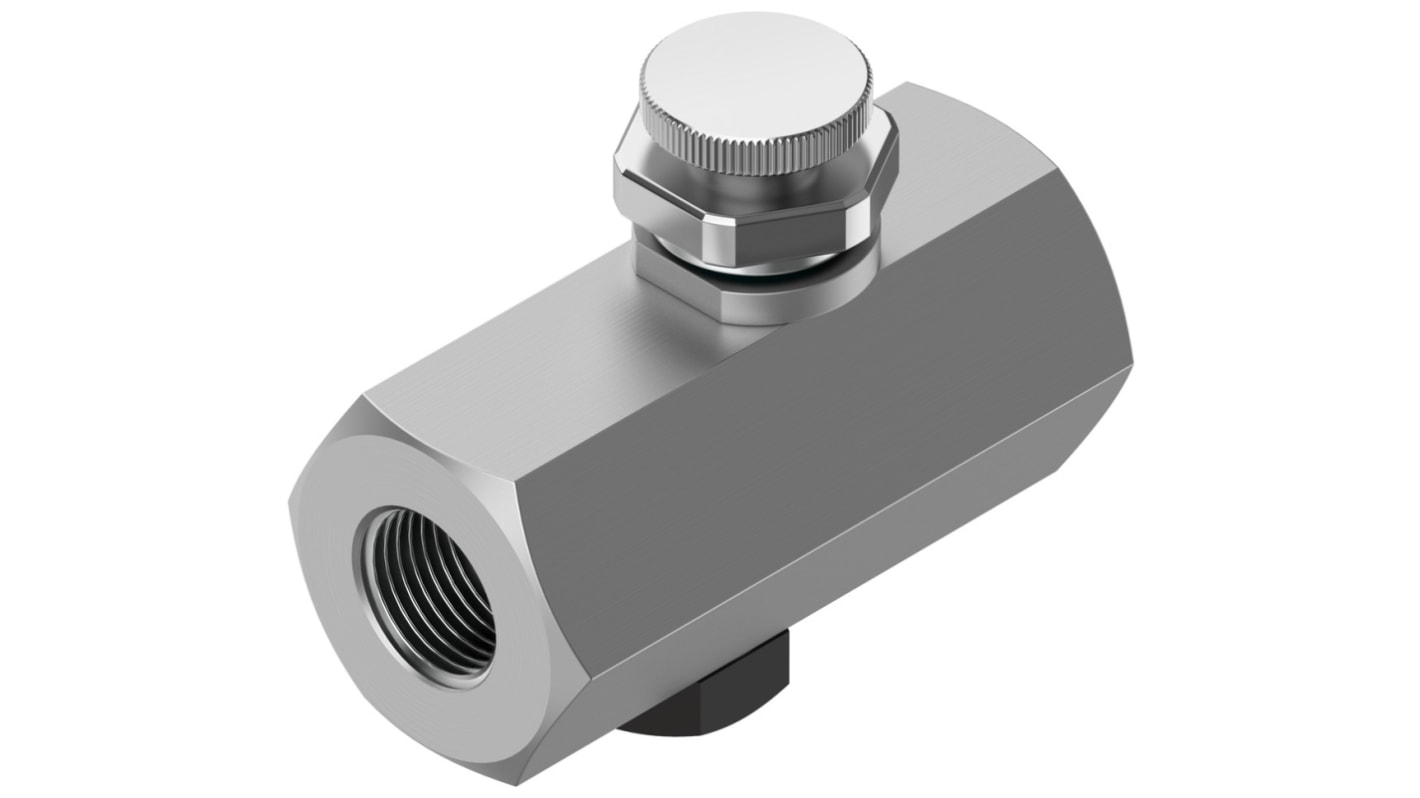 GR-1/4 | Festo GR Series Threaded Flow Valve, G 1/4 Inlet Port x G 1/4 ...