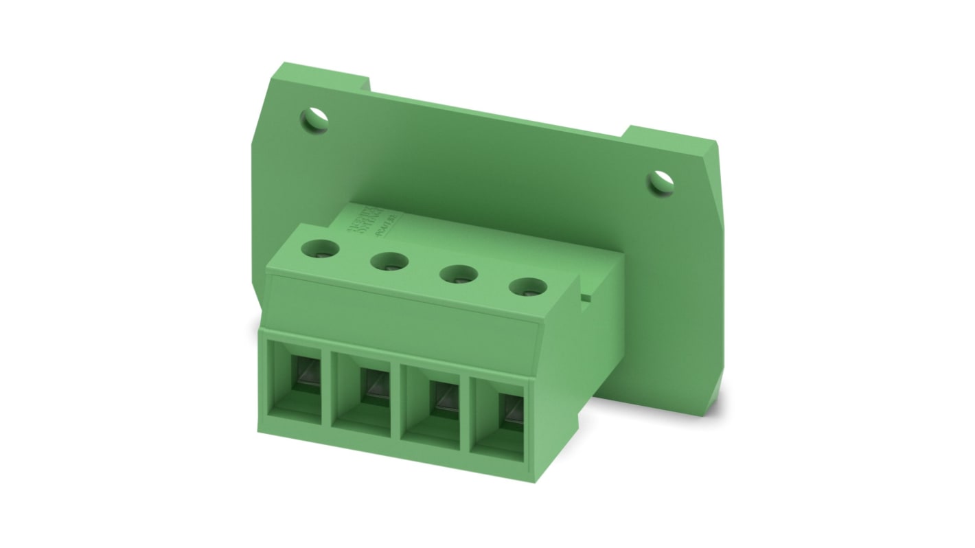 1840573 | Phoenix Contact 7.62mm Pitch 4 Way Pluggable Terminal Block ...