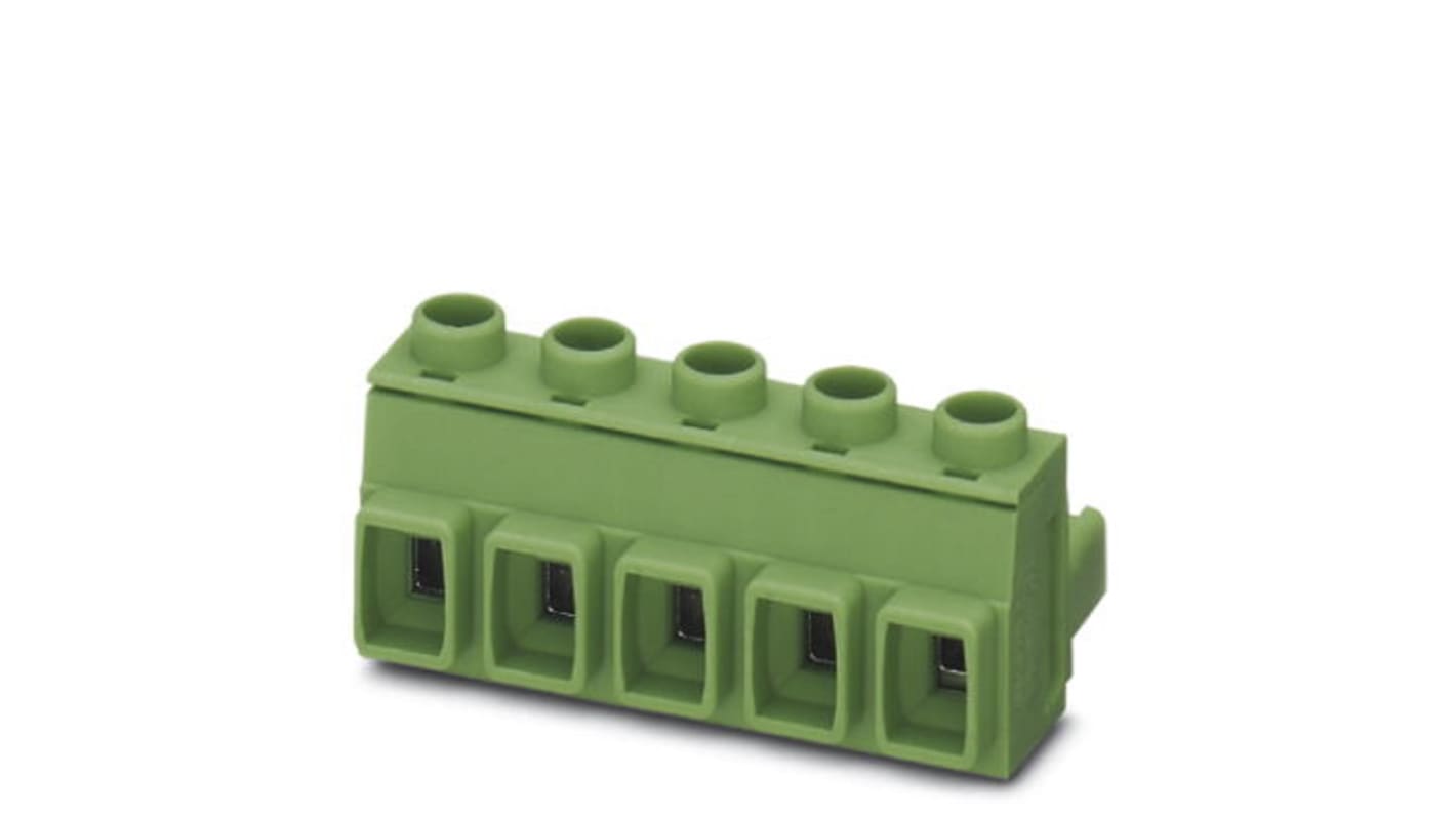 1714281 | Phoenix Contact 7.62mm Pitch 3 Way Pluggable Terminal Block, Plug, Cable Mount, Screw ...
