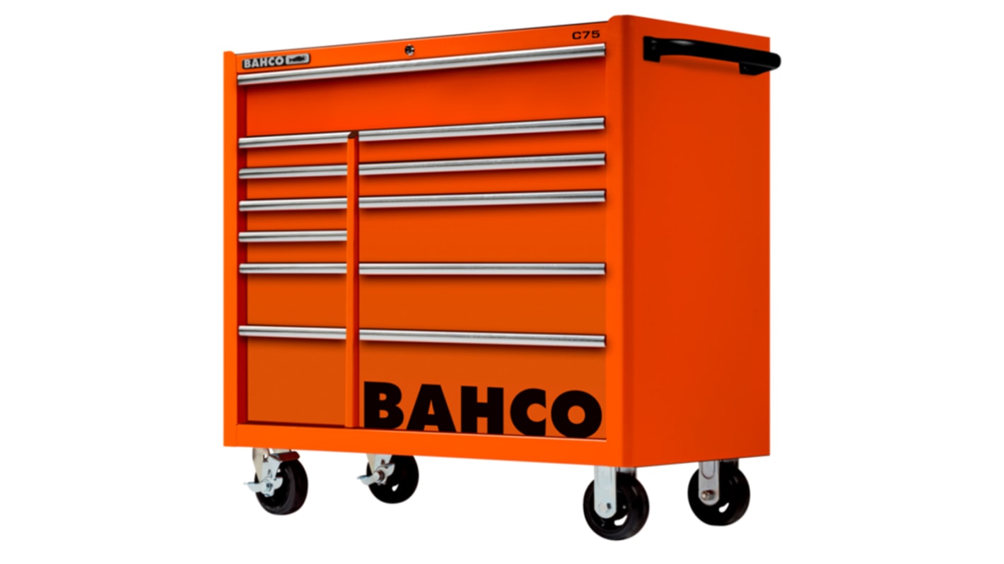1475KXL12 | Bahco 12 drawer Stainless Steel (Top) Wheeled Tool Chest ...