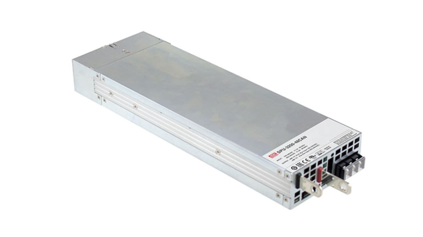 MEAN WELL Switching Power Supply, DPU-3200-48, 48V dc, 67A, 3.216kW, 1 ...