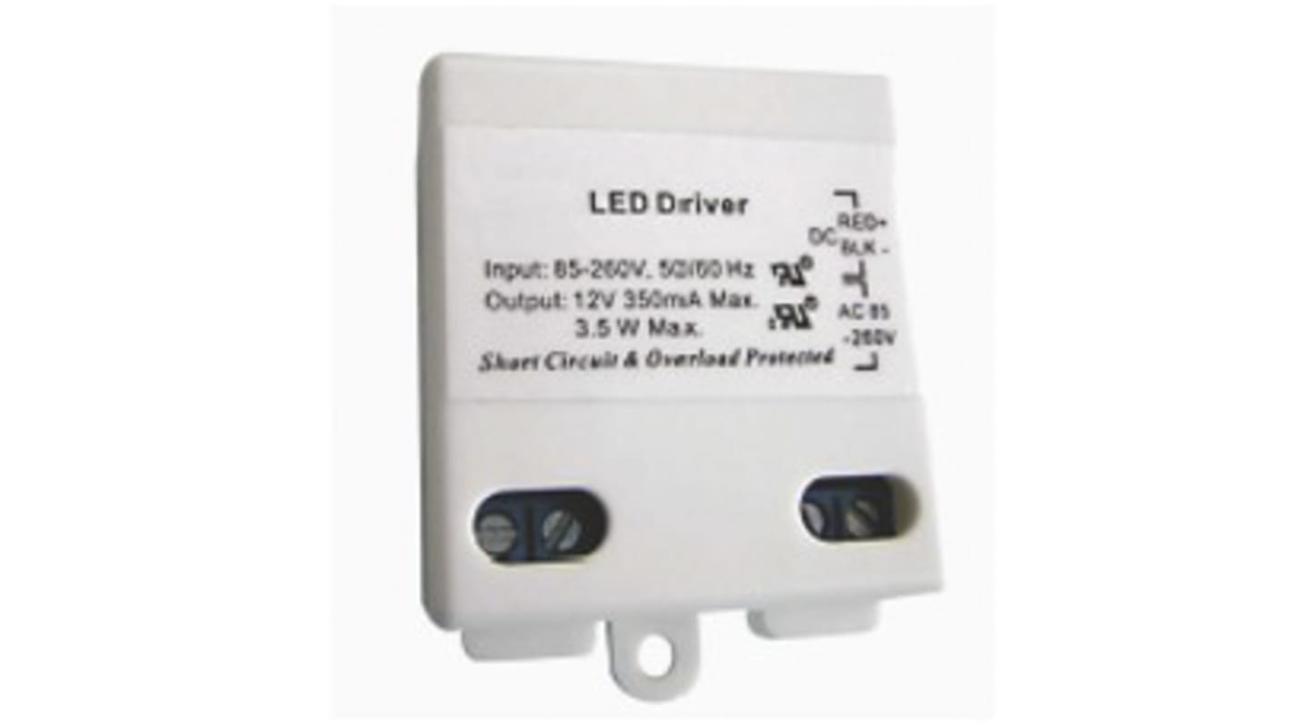 RS PRO LED Driver, 3 → 12V Output, 6W Output, 700mA Output, Constant ...