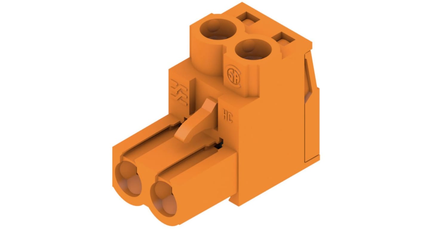 1943580000 | Weidmuller 5.08mm Pitch 2 Way Right Angle Pluggable ...