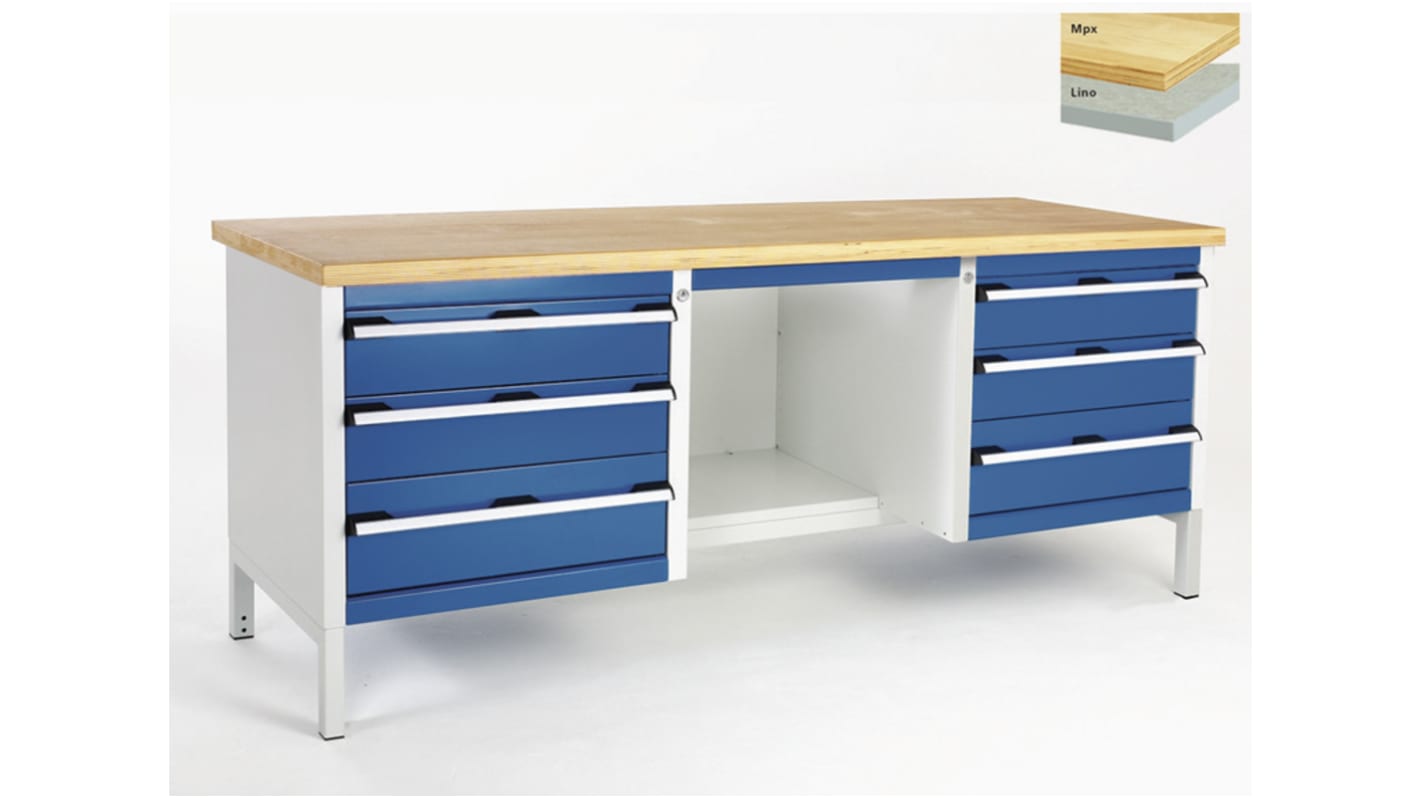 41002073.11v | Bott Steel Workbench, 800kg Max Load, 840mm x 2000mm x ...