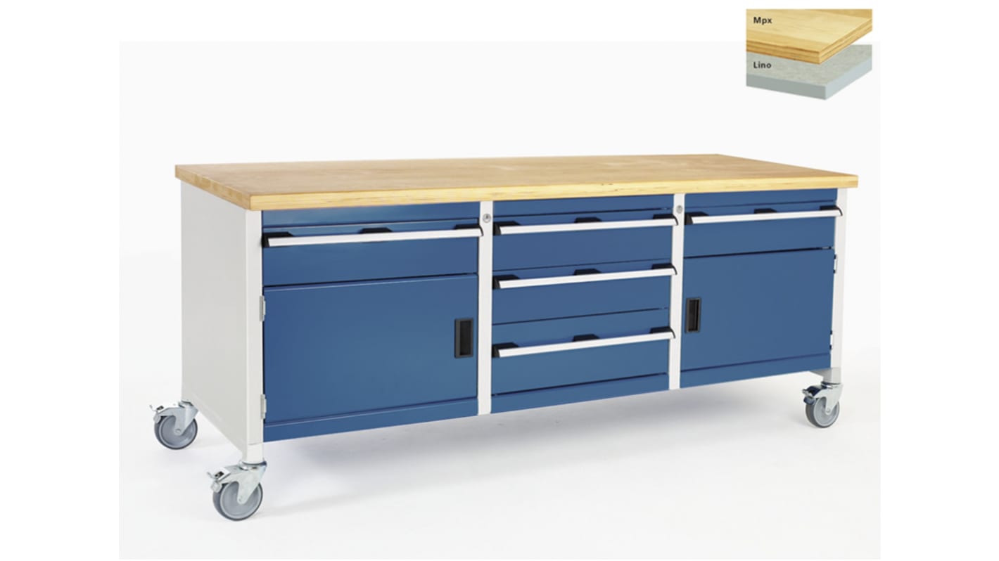 41002133.11v | Bott Portable Steel Workbench, 300kg Max Load, 840mm x ...