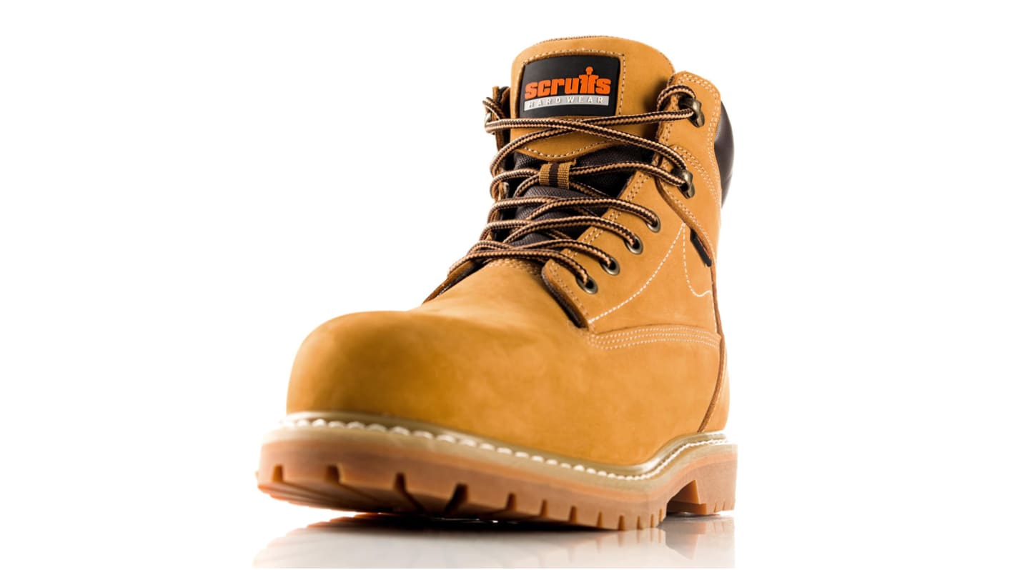 T54105 | Scruffs Sharpe Tan Steel Toe Capped Safety Boots, UK 8, EU 42 | RS