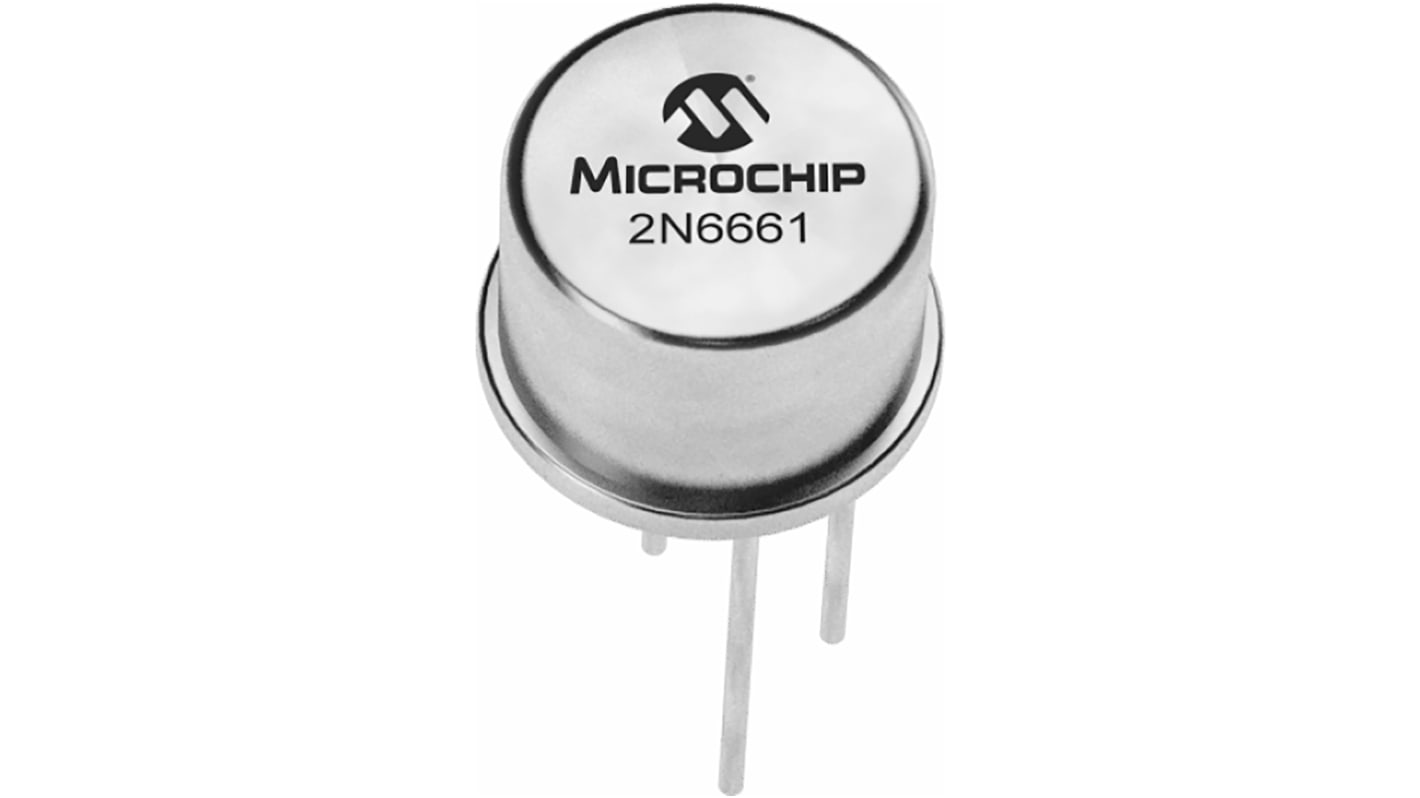 N-Channel MOSFET, 350 mA, 90 V, 3-Pin TO-39 Microchip 2N6661 | RS