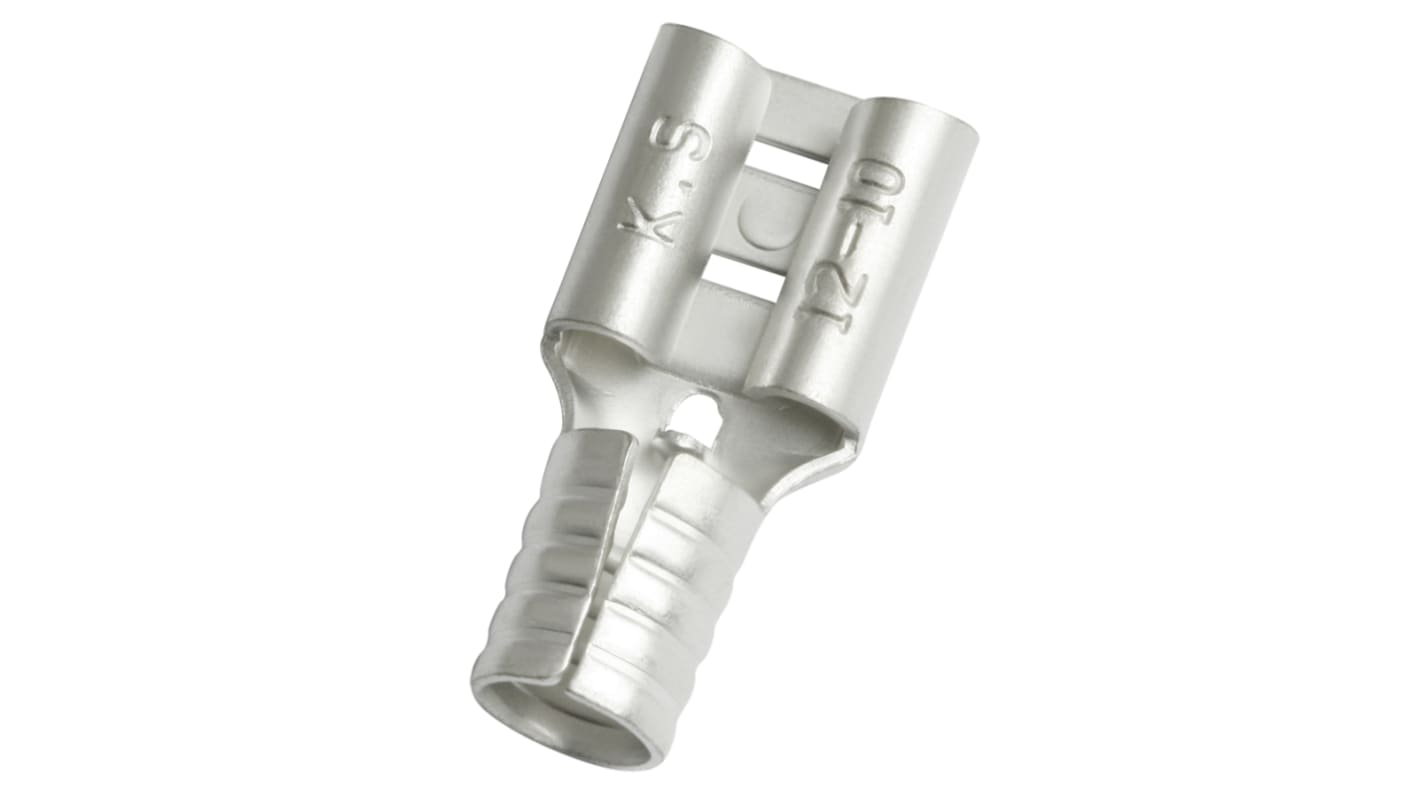 RS PRO Female Spade Connector, Receptacle, 0.8 x 6.35mm Tab Size, 4mm² ...