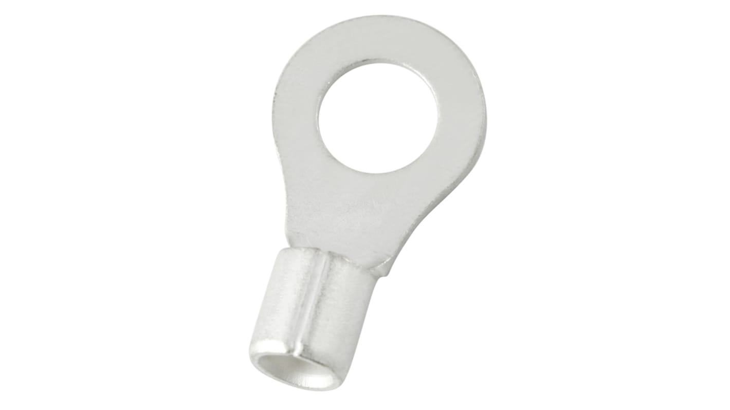 RS PRO Uninsulated Ring Terminal, 6.4mm Stud Size, 4mm² to 6mm² Wire ...