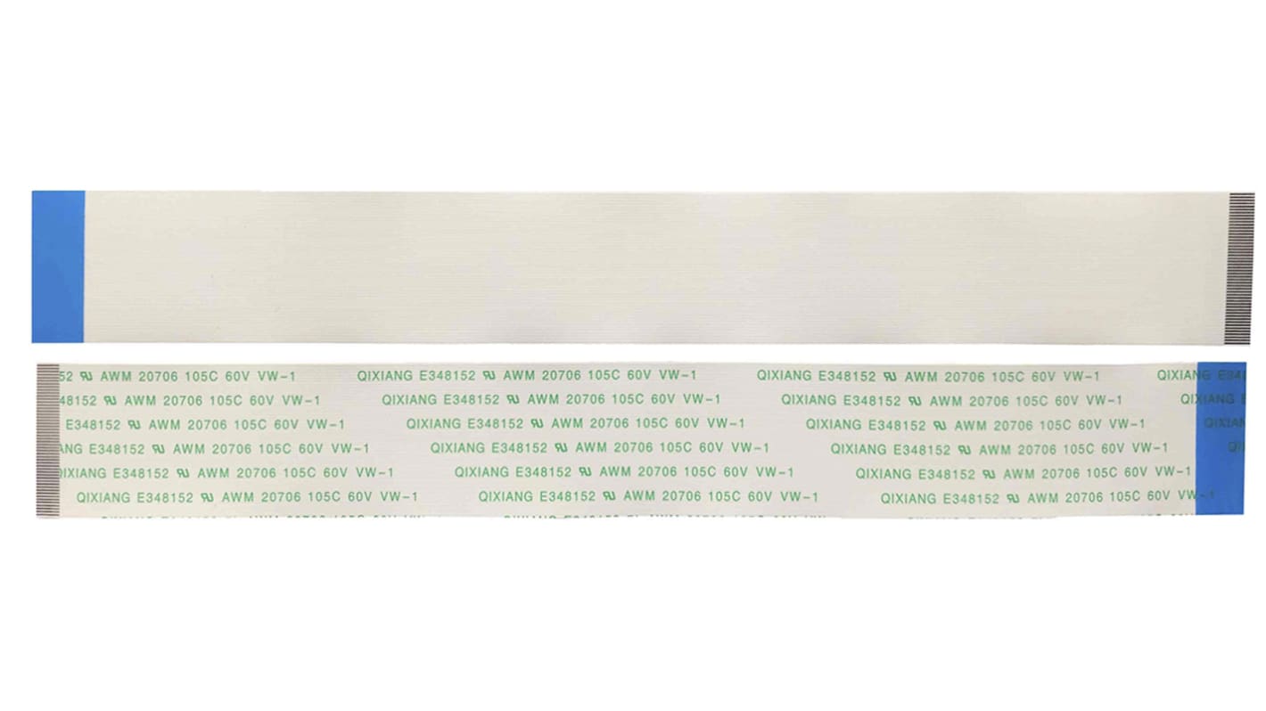 RS PRO FFC Ribbon Cable, 50-Way, 0.5mm Pitch, 200mm Length | RS