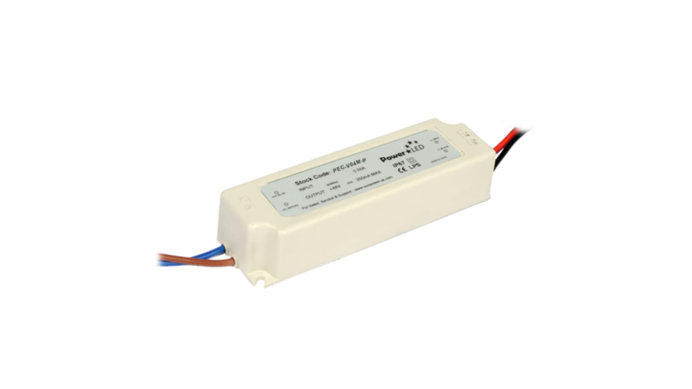 PLV-60-24 | PowerLED LED Driver, 24V Output, 60W Output, 2.5A Output, Constant Voltage | RS