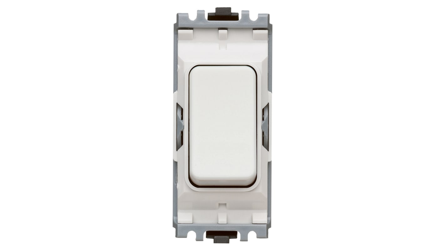 K4910WHI | MK Electric 1 Way White Switch Insert Module 20A, Grid Plus ...