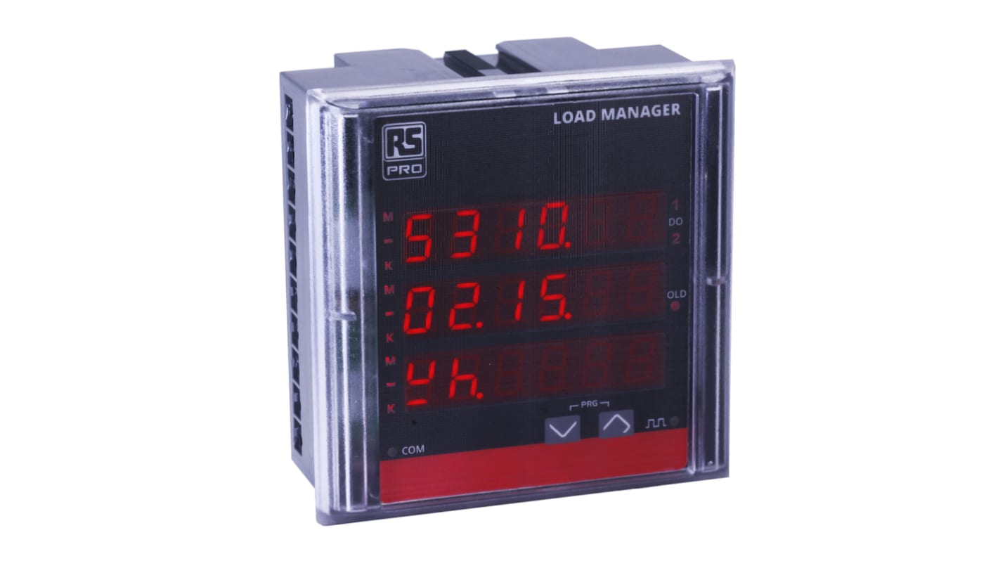 RS PRO 3 Phase LED Energy Meter, Type | RS
