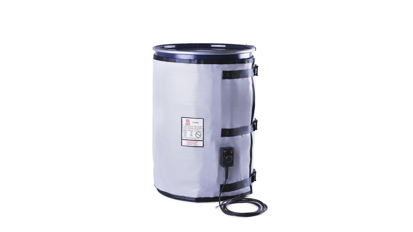 RS PRO Silicone Coated Glass Fibre Cloth Side Drum Heating Jacket, 800 ...