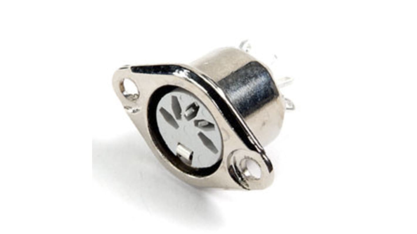 630-0600 | Deltron 6 Pole Din Socket, DIN 41524, DIN 45322, DIN 45326 ...