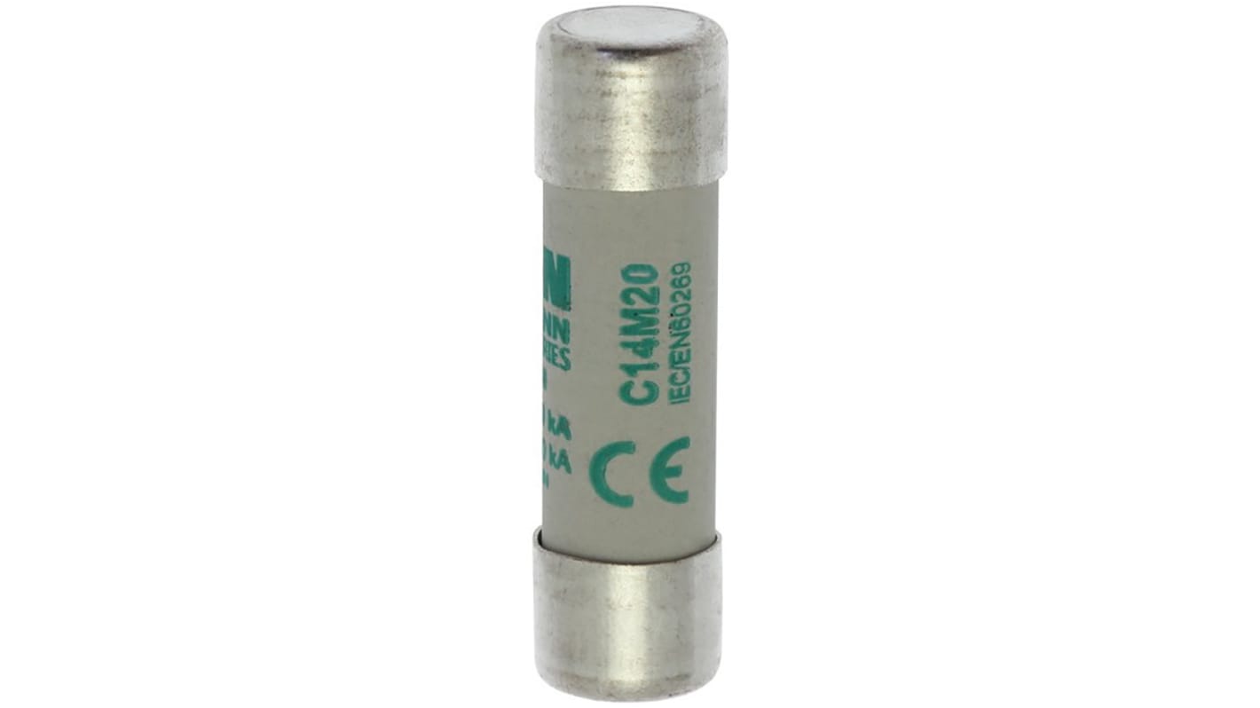 C14M20 | Eaton 20A Ceramic Cartridge Fuse, 14 x 51mm | RS