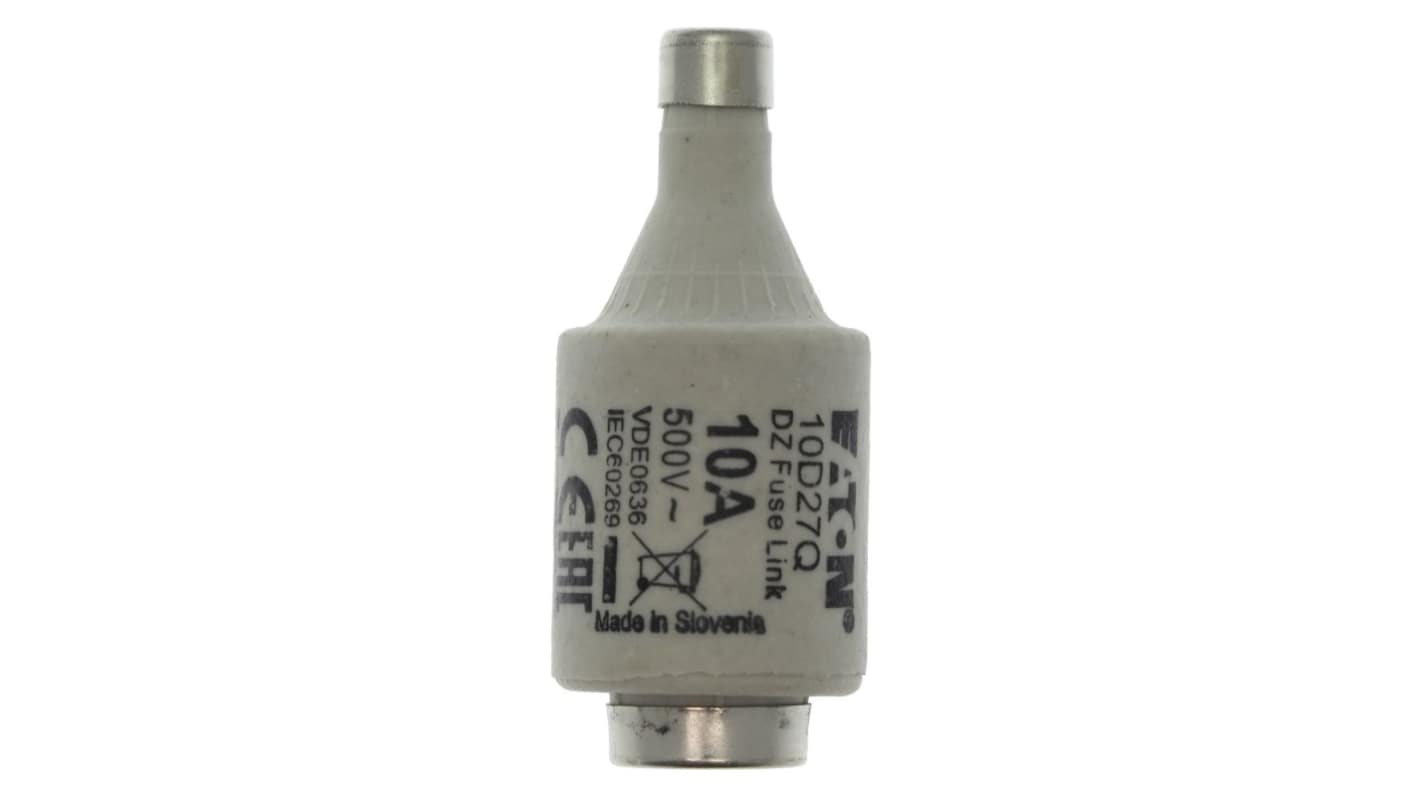 10D27Q | Eaton 10A DII Bottle Fuse, E27 Thread Size, gG, 500V ac | RS