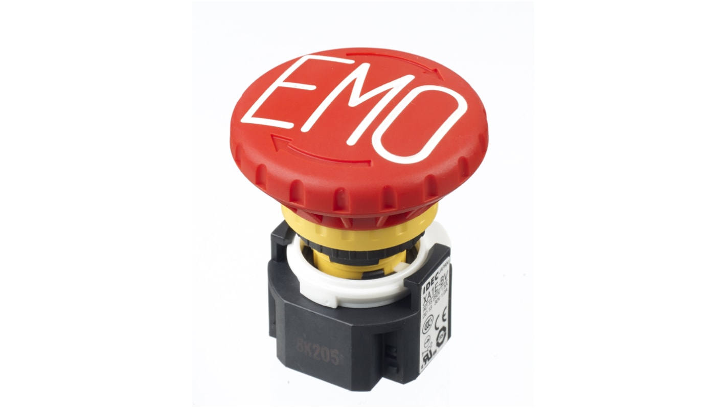 XA1E-BV404RH-EMO | Idec XA Series Push Lock Emergency Stop Push Button ...