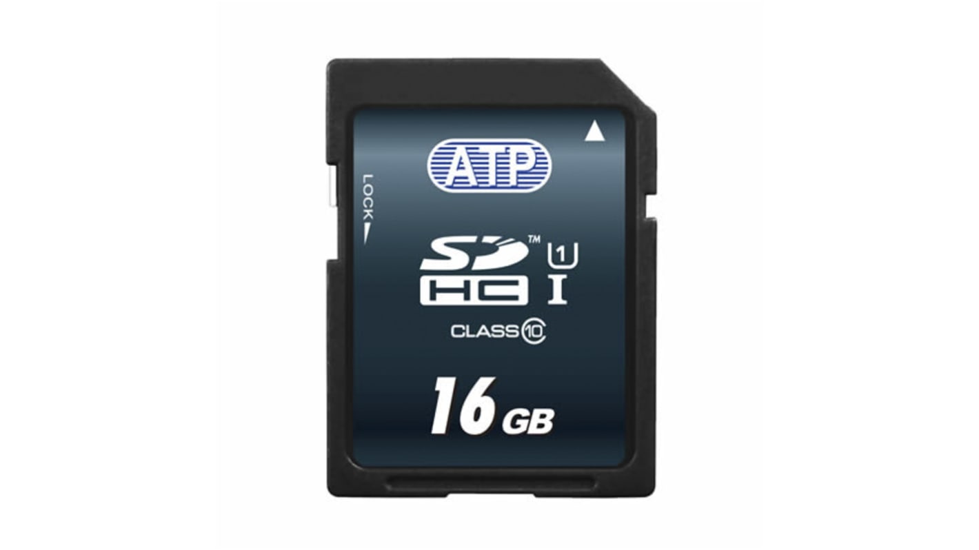 AF16GSD3-WAEXM | ATP 16 GB Industrial SDHC SD Card, Class 10, UHS-1 U1 | RS