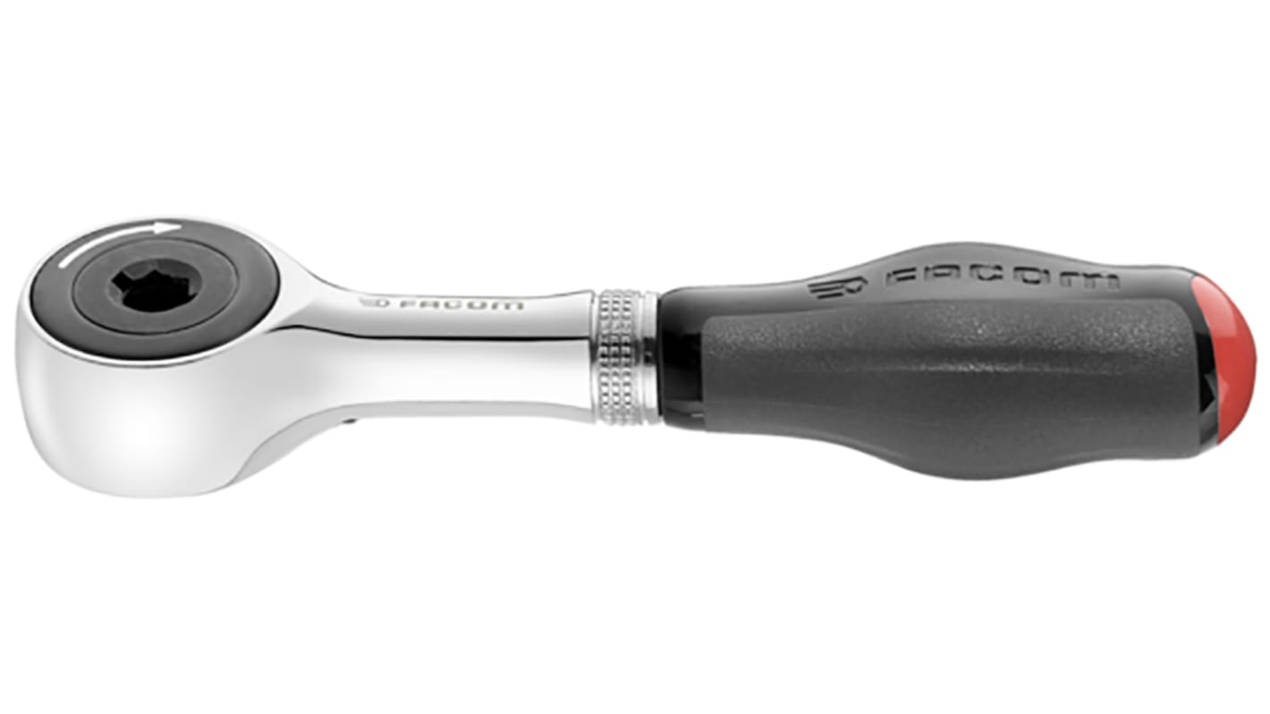 R.PE360PB | Facom 1/4 in Ratchet with Ratchet Handle, 120 mm Overall | RS