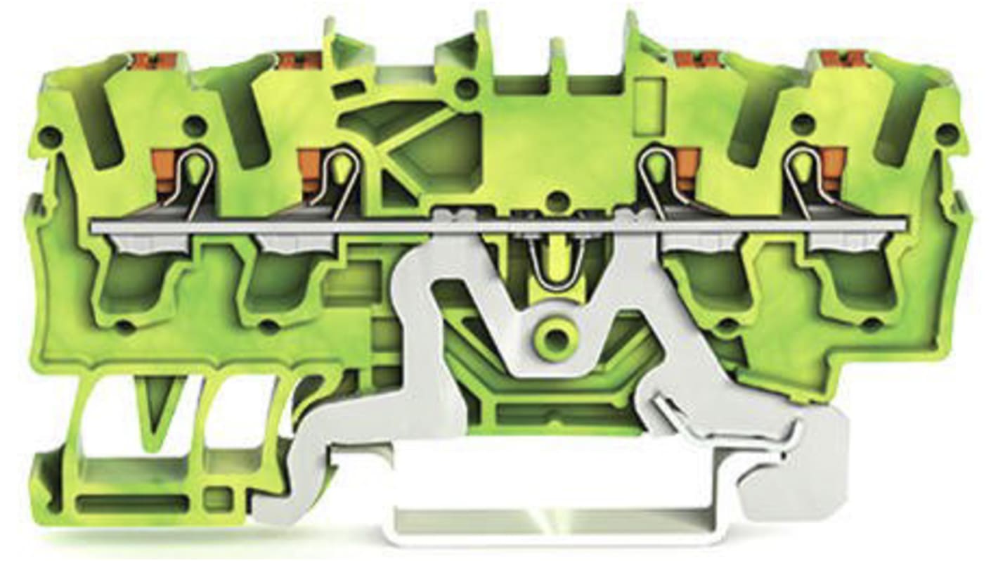2202-1407 | Wago TOPJOB S, 2202 Series Green/Yellow Earth Terminal ...